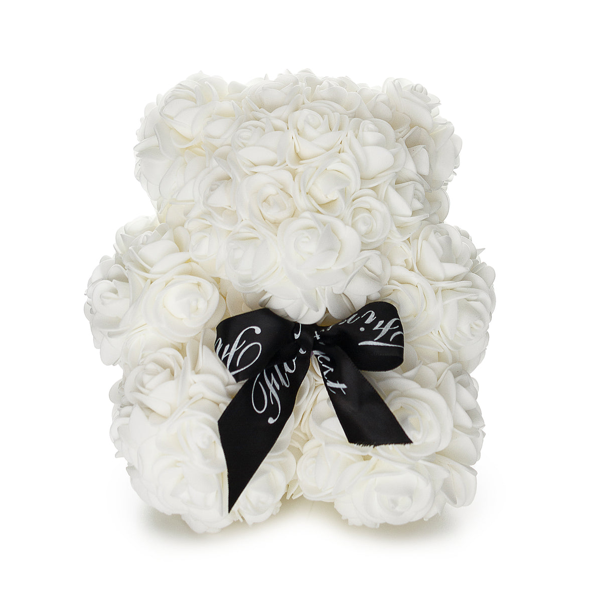 Small White Luxury Handmade Rose Teddy Bear – Flowers First