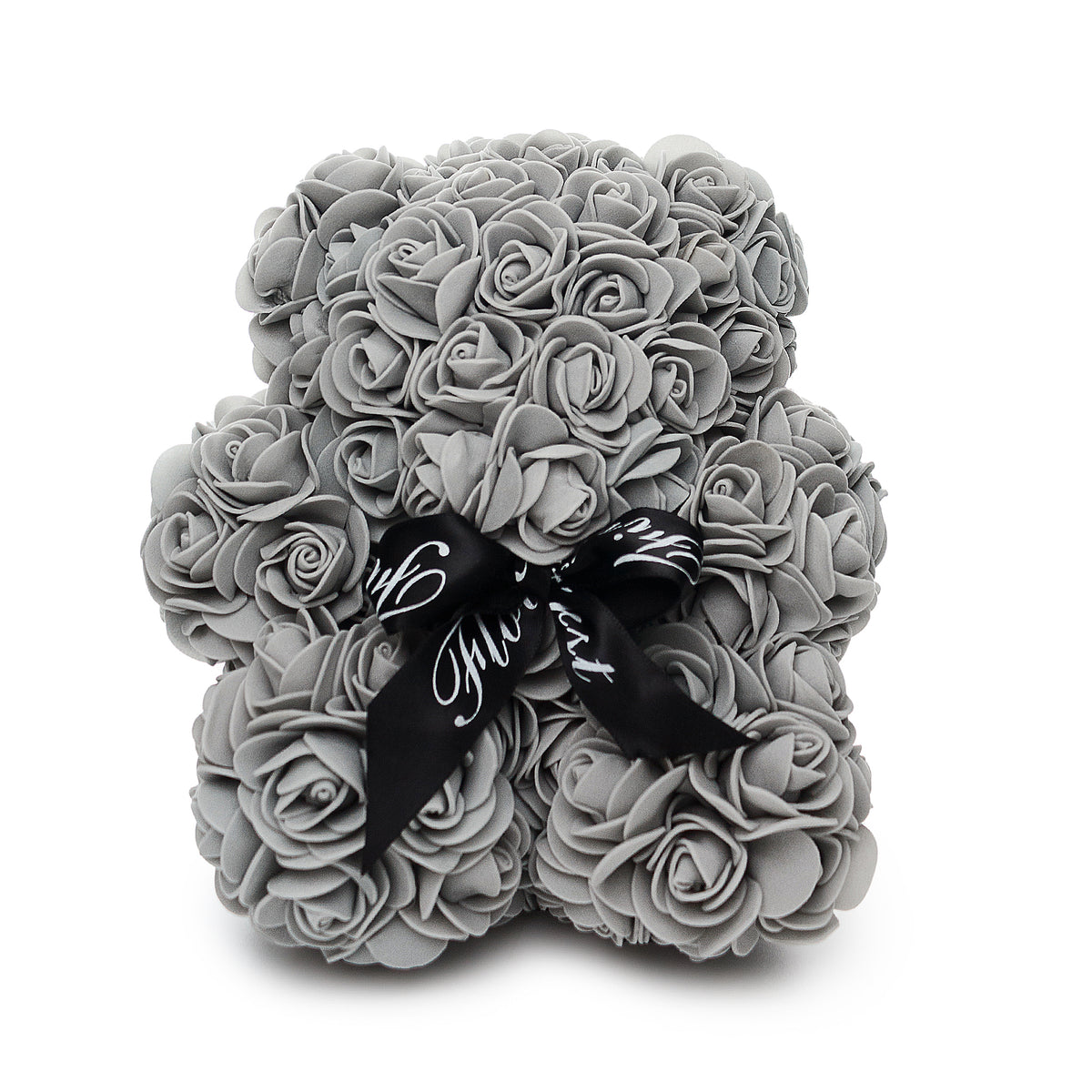 Small Grey Luxury Handmade Rose Teddy Bear – Flowers First