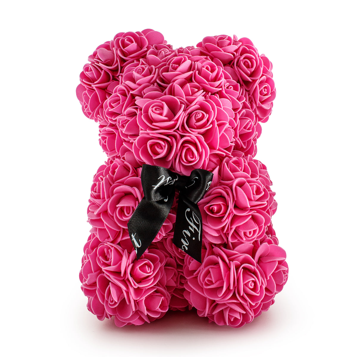 Medium Fuscia Luxury Handmade Rose Teddy Bear – Flowers First